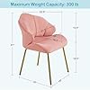 Amazon.com: Yaheetech Vanity Chair, Velvet Accent Chair with Shell ...