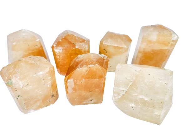 Amazon.com: Yellow Honey Calcite Rhomb Cube | Rhombohedron Optical ...