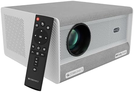 ZEBRONICS PIXAPLAY 29, Smart Projector, 14500 Lumens, Dolby Audio, 4K ...
