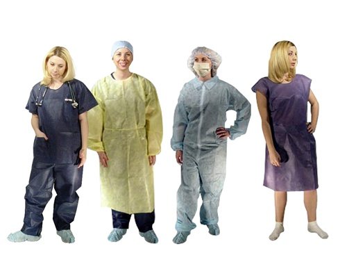 Isolation Gowns Impervious Isolation Gown, Blue: Science Lab Coats And ...