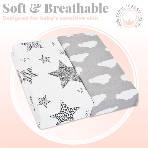 Cot Sheets 120×60 Fitted 100% Cotton 2pc Set of Fitted Cotton Cot ...