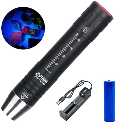 WONDSUNSON Shortwave 254nm UVC LED Flashlight, SW UV Torch Lamp ...
