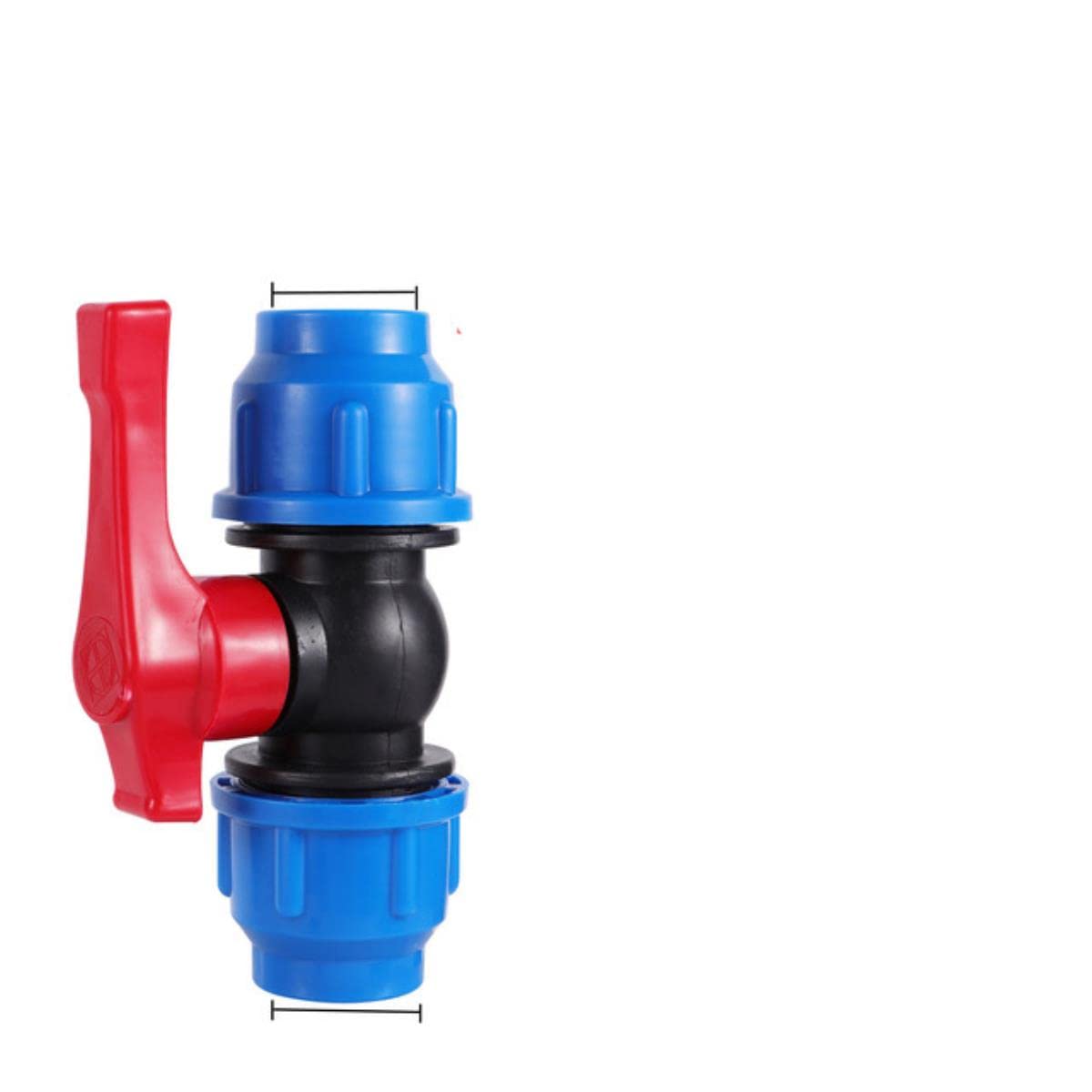 Irrigation Pipe Fittings And Valves Durable PVC Ball Valve Red T