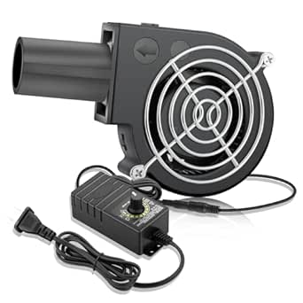 Amazon.com: WDERAIR 97mm x 33mm BBQ Blower Fan 12V with 120V – 240V AC ...