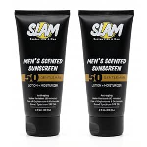 Amazon.com: SLAM GentleMan Men's Sunscreen Lotion SPF 50 & Moisturizer ...