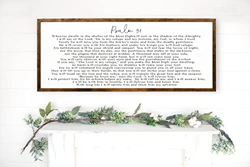 Amazon.com: 16x32 inches, Psalm 91 Wall Art | Psalm 91 | Bible Verse ...