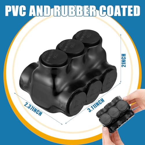 Snapklik.com : Copkim 3 Pcs Black Multi Cable Connector, 3 Wire Ports ...