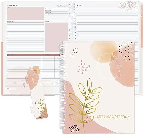 Amazon.com : Meeting Notes Notebook for Work, Meeting Notebook with ...