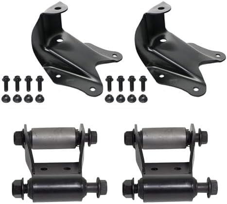 Amazon.com: IBESTWOLF Rearward Leaf Spring Shackle Bracket LH & RH for ...