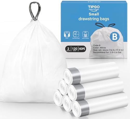 Amazon.com: TIPGO Small Trash Bags Drawstring 2 Gallon, Pre-Cut Mini ...