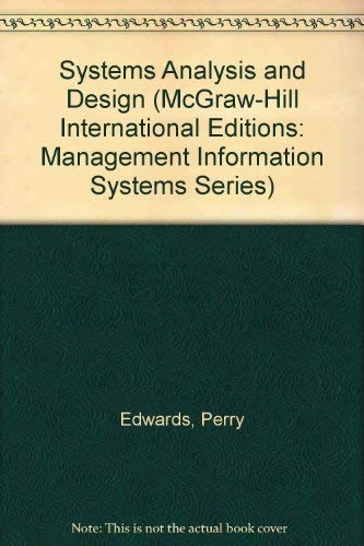 Buy Systems Analysis and Design (McGraw-Hill International Editions ...