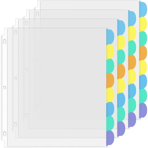 Snapklik.com : KTRIO Clear Sheet Protectors 32 Pack, Binder Dividers