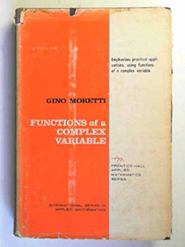 Amazon.com: Functions of a Complex Variable: 9780133316940: Moretti ...