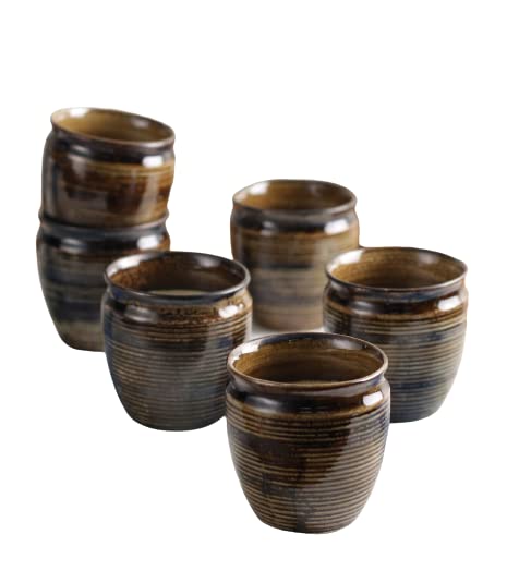 Buy MIAH Décor Handcrafted Ceramic/Stoneware Kullad Set -Pack of 6 ...