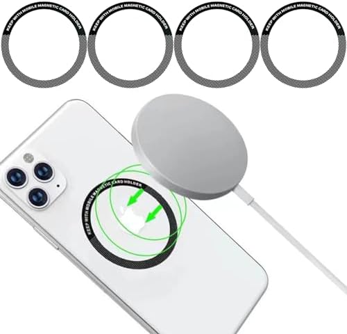 Yianerm 4 PCS Universal Metal Rings Sticker Compatible with Magnetic ...