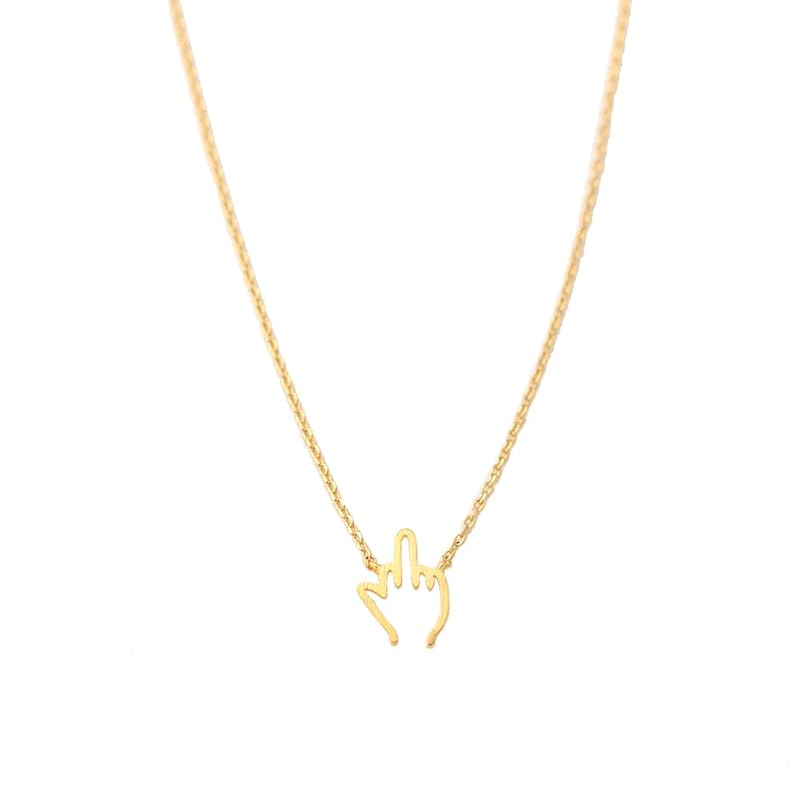Amazon.com: Middle Finger Necklace : Handmade Products