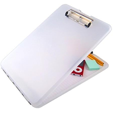 A4 Plastic Compact Clipboard Paper Storage Box File Clear : Amazon.co ...