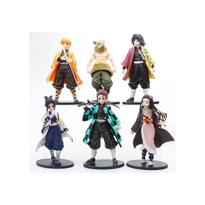 Buy Collectable 6Pcs Set 6.3-inch Demon Slayer figure - Demon Slayer ...