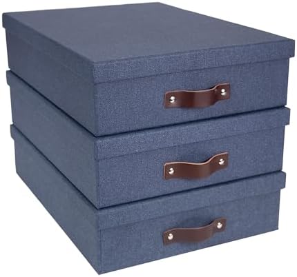 Amazon.com: Bigso Oskar Canvas Fiberboard Document Letter Box - File ...