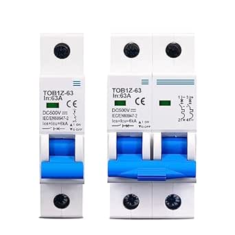 1P 2P DC MCB 6KA 500V Circuit Breaker 3A 6A 10A 16A 20A 25A 32A 40A 50A 63A Y Connection(2,50A ...