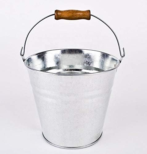 Metal Bucket Galvanised Steel Bucket with Handle - 12 Liter, Makes A ...