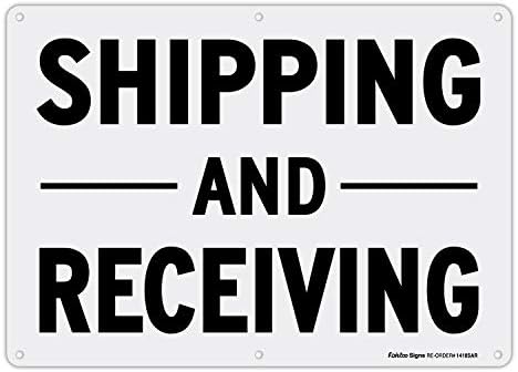 Amazon.com: Shipping and Receiving Sign,14x10 Inches Rectangle Rust ...