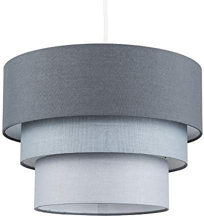 MiniSun Round Modern 3 Tier Fabric Ceiling Pendant Lamp Light Shade in ...