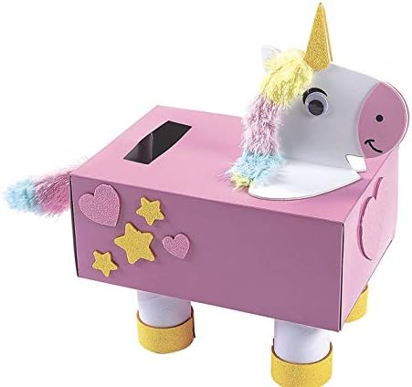 Amazon.com: Unicorn Valentines Card Holder Box Craft Kit : Toys & Games
