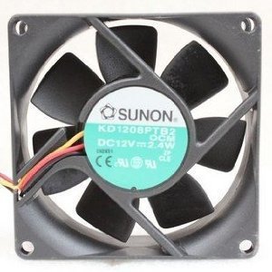 Sunon KD1208PTB2 80mm PC Case Cooling Fan 2900RPM, 39.5CFM, 32dBA (3 ...