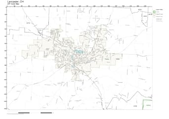 ZIP Code Wall Map of Lancaster, OH ZIP Code Map Not Laminated: Amazon ...