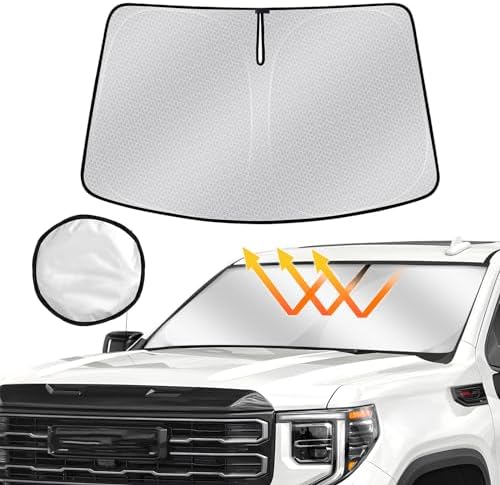 Amazon.com: Windshield Sun Shade for 2019-2024 GMC Sierra 1500 2500 ...