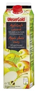 Wesergold Apfelsaft naturtrüb, 8er Pack (8 x 1 l) : Amazon.de: Lebensmittel & Getränke