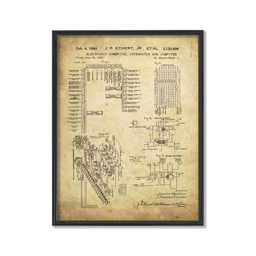 Amazon.com: ENIAC First Programmable Computer Patent Poster First ...