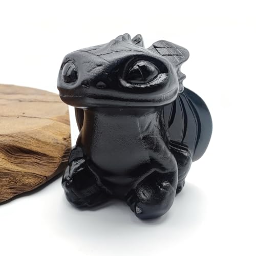 Amazon.com: Crystals Skull Toothless Figurine Statue Animal Sculptures ...