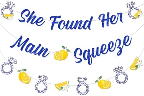 Amazon.com: She Found Her Main Squeeze Banner Garland, Lemon Bridal ...