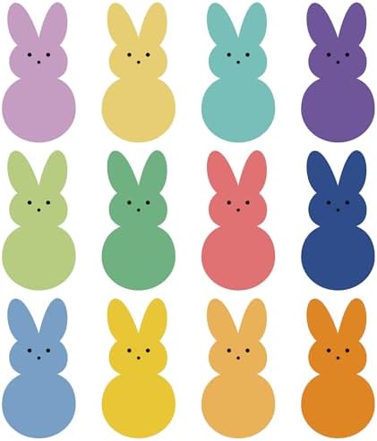 Amazon.com: Wonmon 60 PCS Easter Bunny Cutouts for Bulletin Board ...
