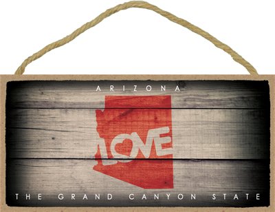 Buy (SJT13536) Arizona - State Outline with"Love" and State Motto 5" x ...