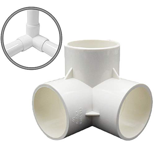 Buy 3 Way PVC Corner Fitting 1/2"3/4" 1" PVC Elbow Corner Side Outlet ...