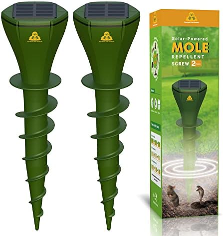Amazon.com: Mole Repellent Screw Solar Powered Outdoor Groundhog ...