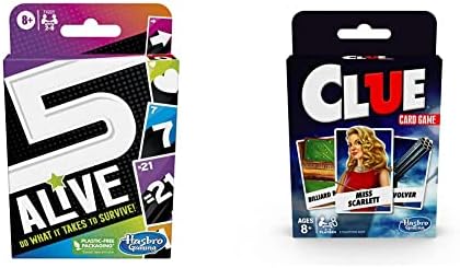 Buy Hasbro 5 Alive Card Game+Clue Card Game-(Set of 2Toys) Online at ...