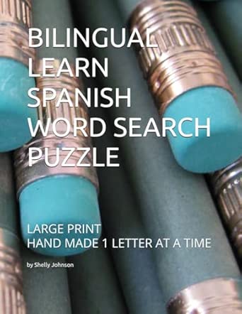 BILINGUAL LEARN SPANISH WORD SEARCH PUZZLE: LARGE PRINT - HAND MADE ...