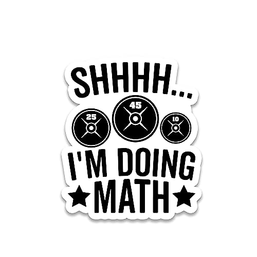 Amazon.com: Miraki I'm Doing Math Sticker, Exercise Stickers, Funny Gym ...