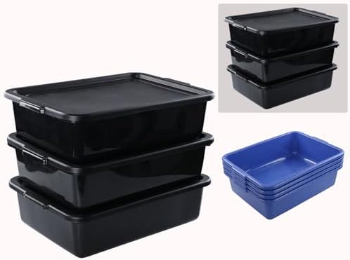 Amazon.com: DynkoNA 3 Pack 13 L Plastic Commercial Bus Box, Restaurant ...