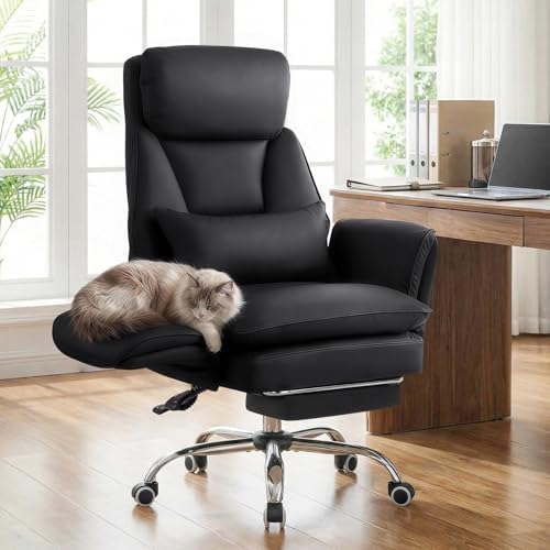 Amazon.com: Furniliving Big and Tall Office Chair, Ergonomic Computer ...