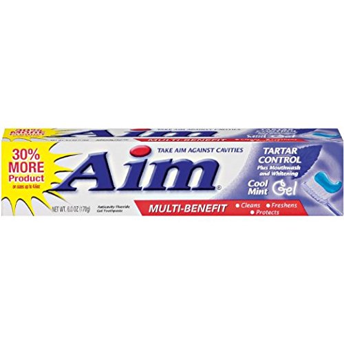 Amazon.com : Aim Gel Antactivity Fluoride Toothpaste Baking Soda - 6 Oz ...