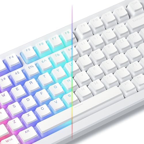 Amazon.com: Womier Pudding Keycaps, Black PBT Keycaps 100 percent ...