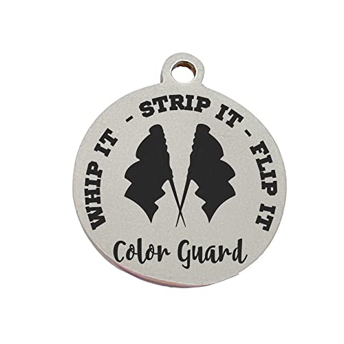 Amazon.com: Whip It Strip It Flip It Color Guard | Laser Engraved Charm ...
