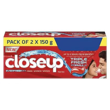 Buy Closeup Everfresh+ Red Hot Gel Toothpaste 150 g (Pack of 2) Online ...