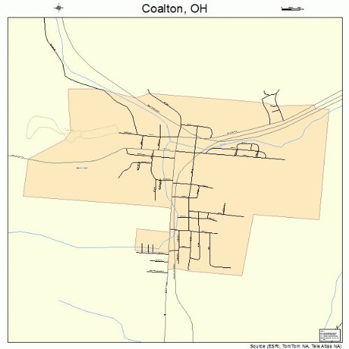 Amazon.com : Large Street & Road Map of Coalton, Ohio OH - Printed ...
