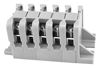 Panel Mount Barrier Terminal Block, 50 A, 600 V: Amazon.com: Industrial ...